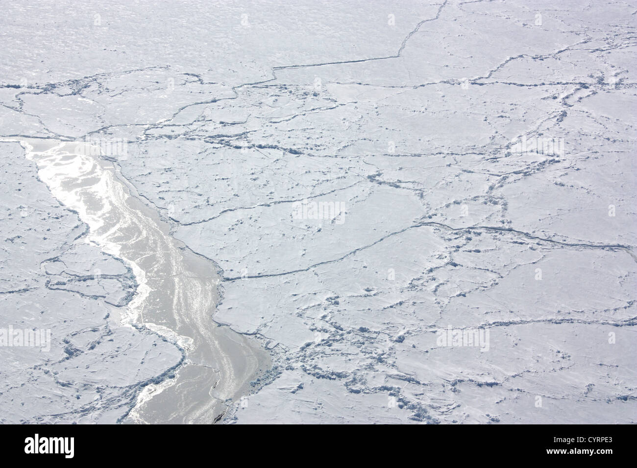 Aerial view of ice in the Bellingshausen Sea October 19, 2012. NASA is ...