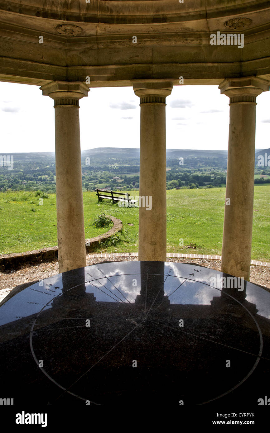 Stonework columns of the Inglis Memorial Folly Reigate Hill on the ...