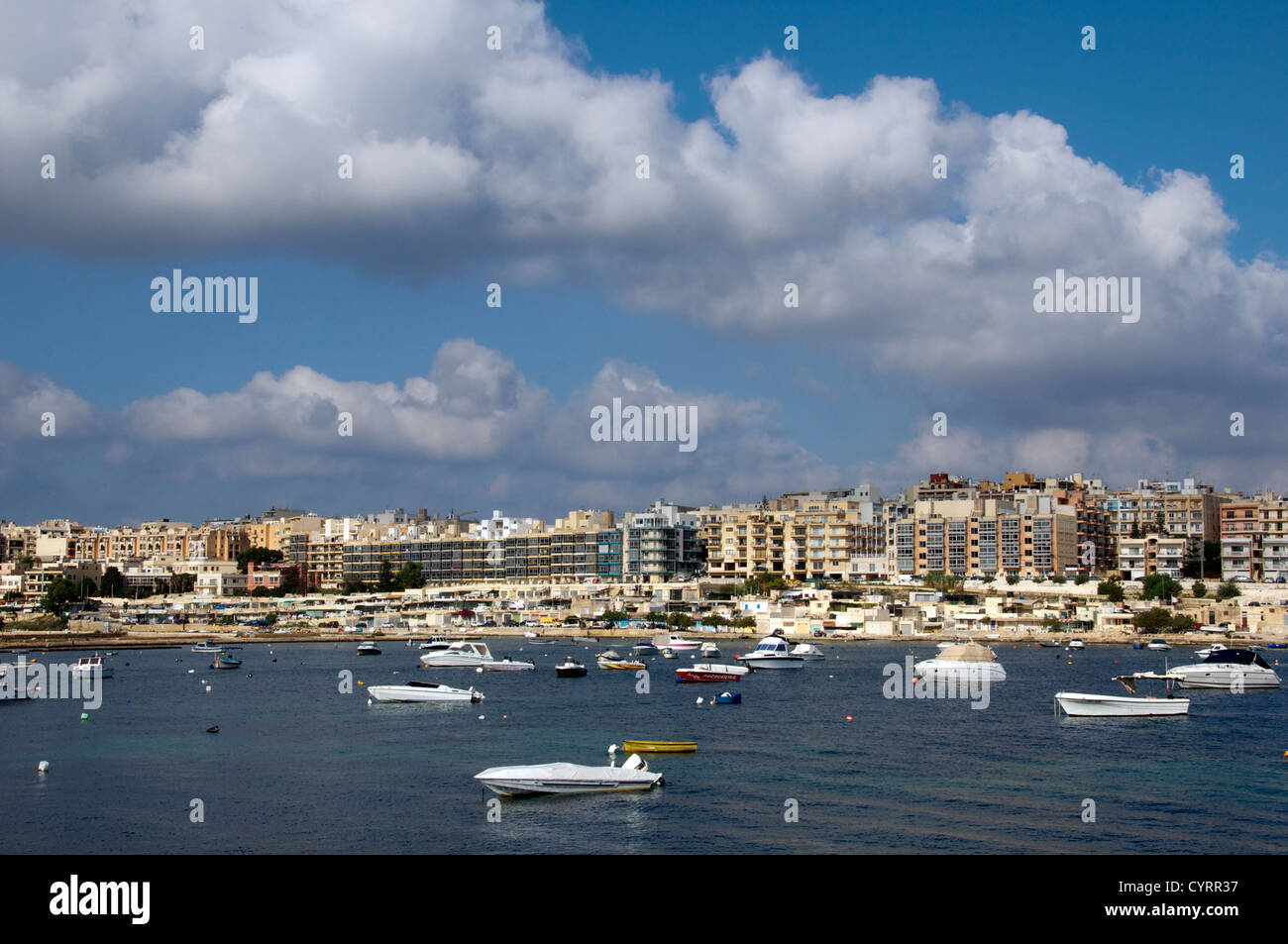Qawra Salina Bay Malta Stock Photo - Alamy