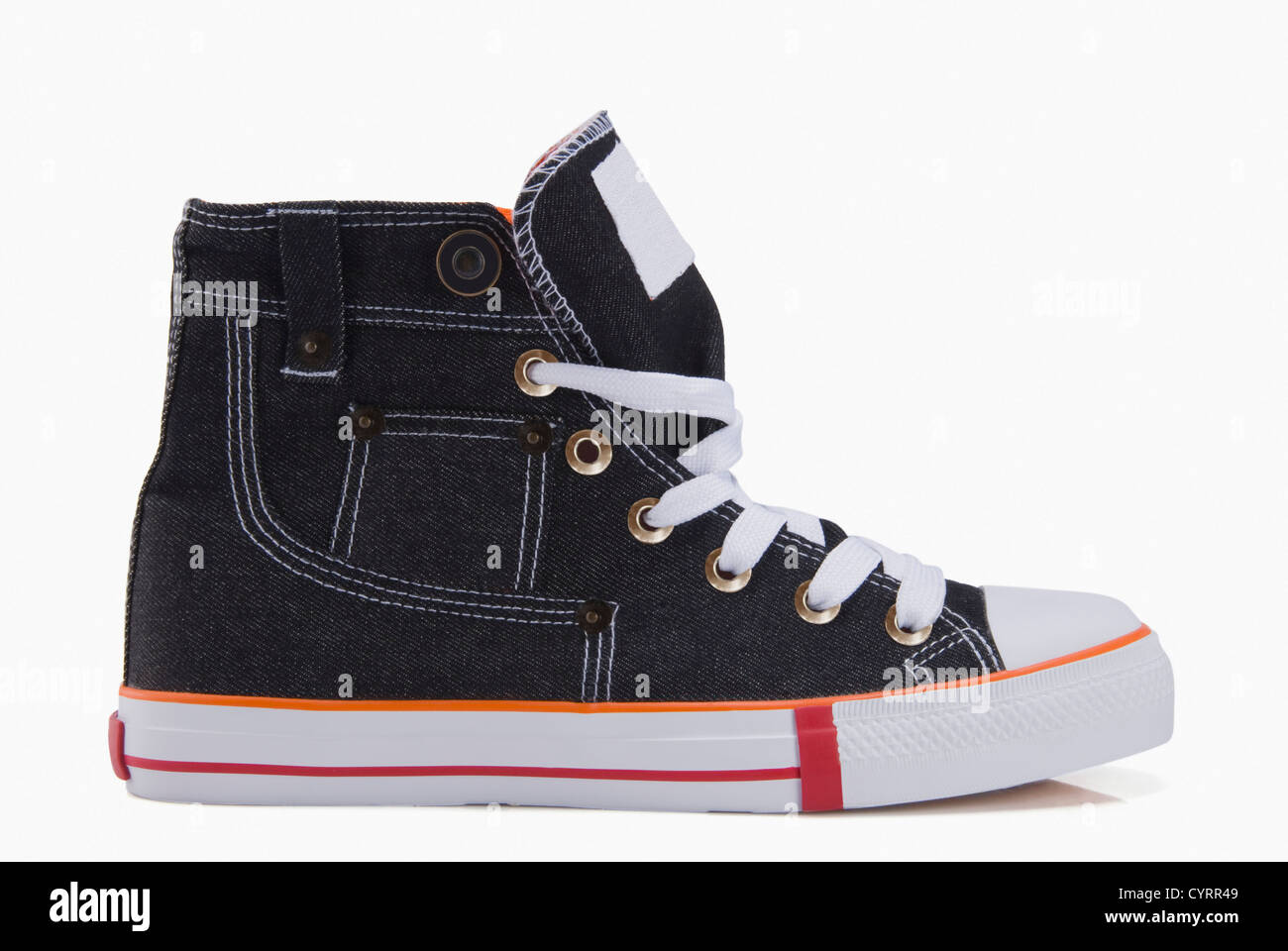 Black canvas shoe hi-res stock photography and images - Alamy