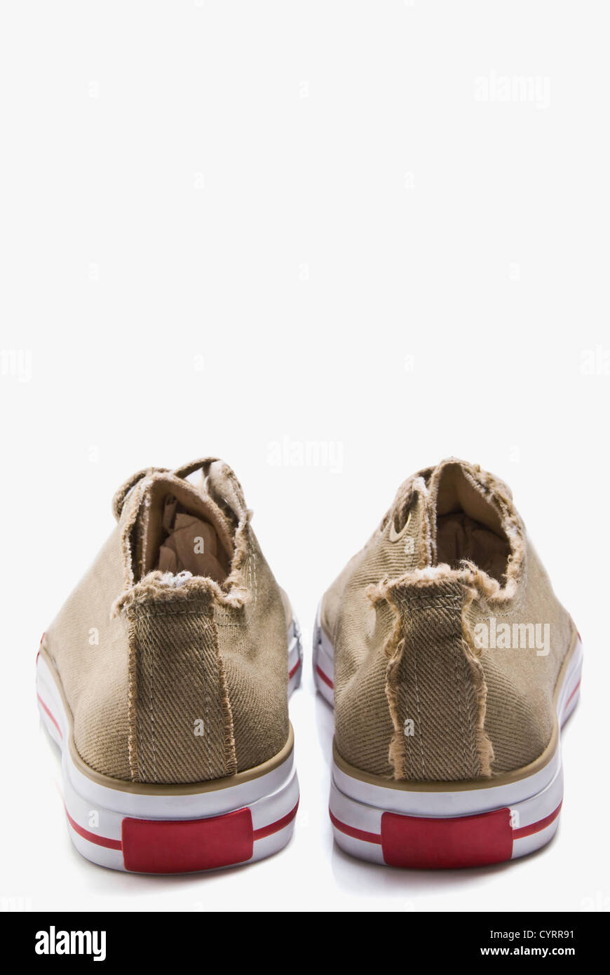 Pair of brown canvas shoes hi-res stock photography and images - Alamy