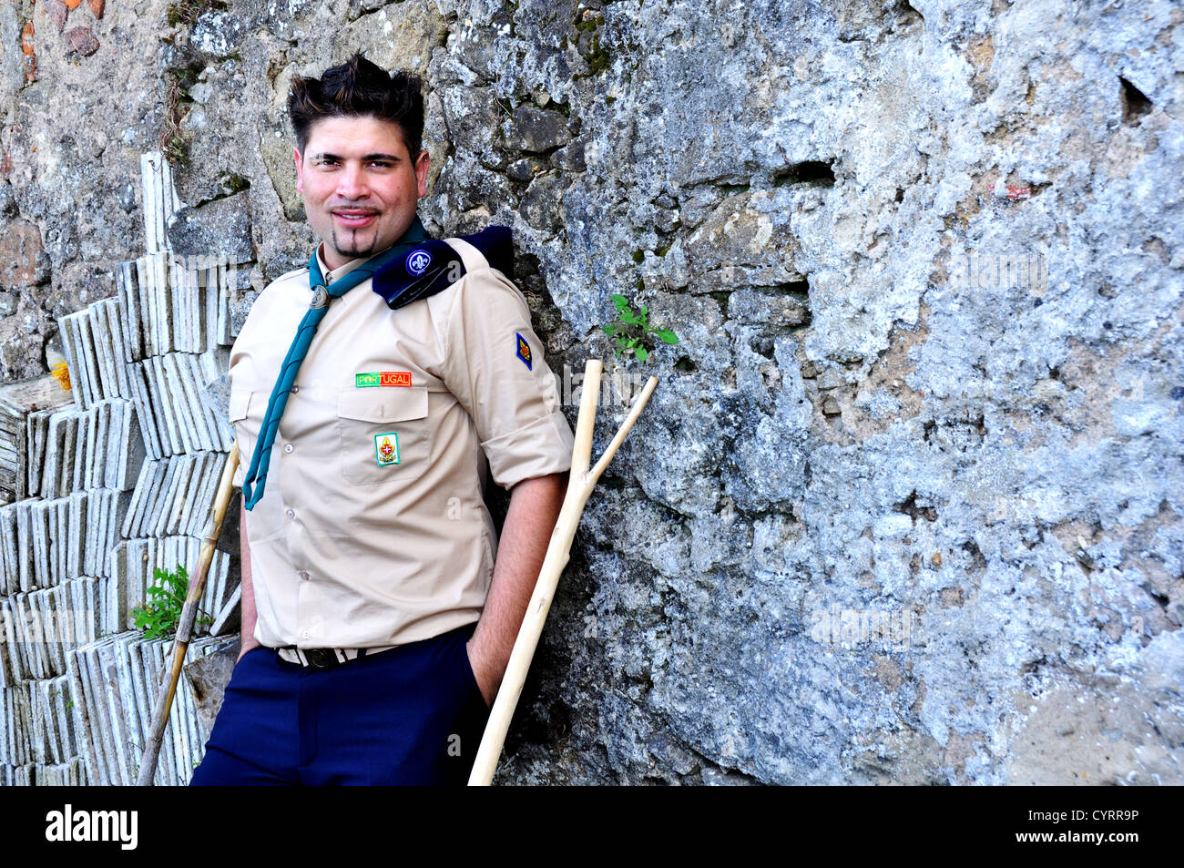 Scout man looking and explore the nature Stock Photo - Alamy
