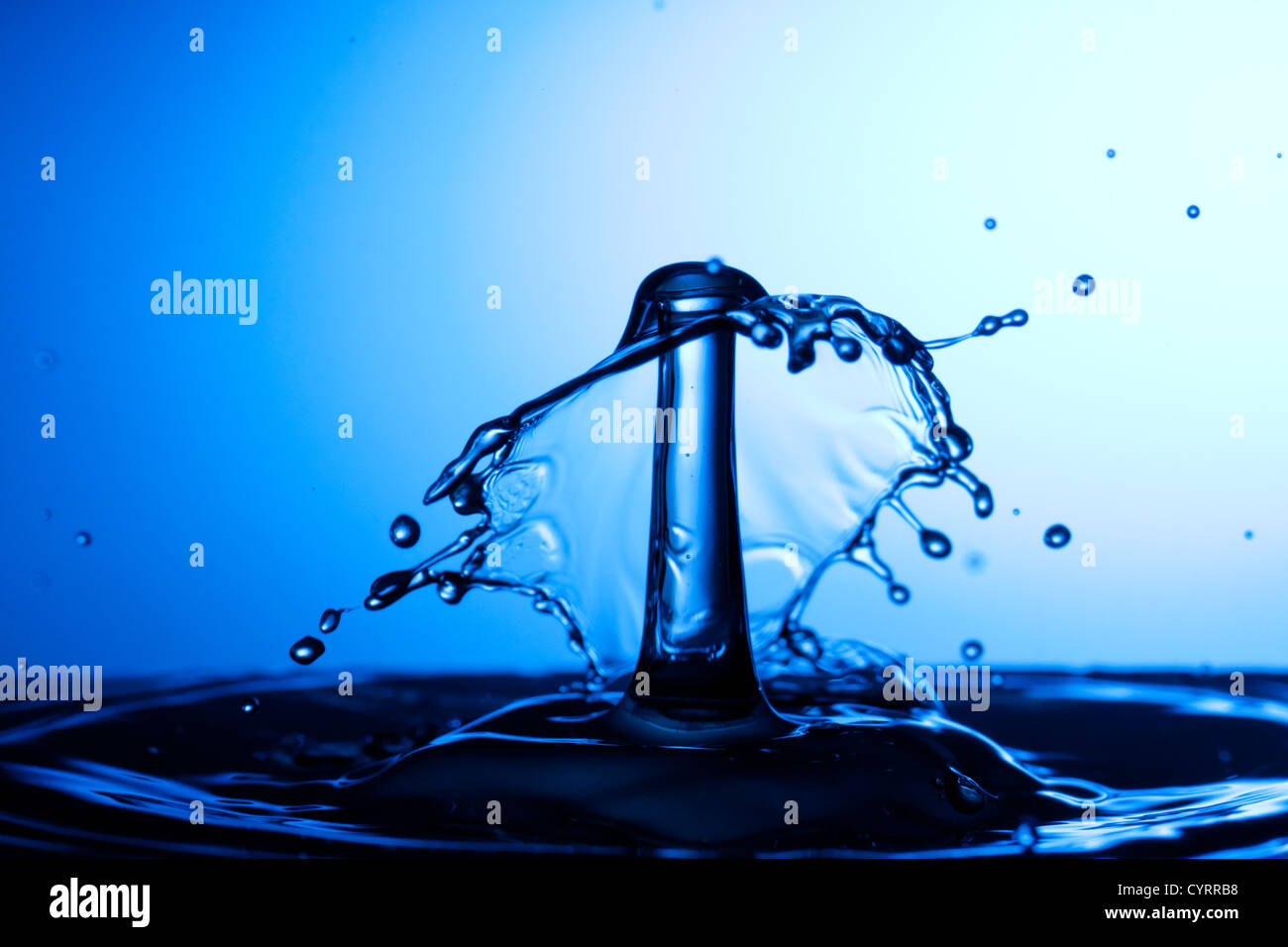 Water drop falling and colliding with another one Stock Photo - Alamy