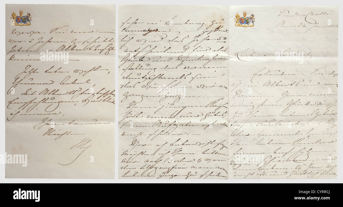 Queen Victoria of Great Britain(1819-1901),A handwritten letter in ...