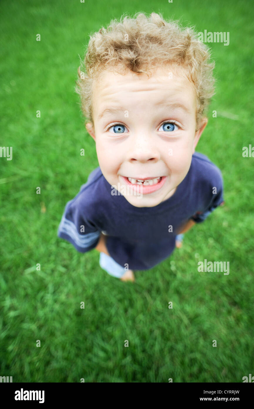 Cute Kid from above Stock Photo - Alamy