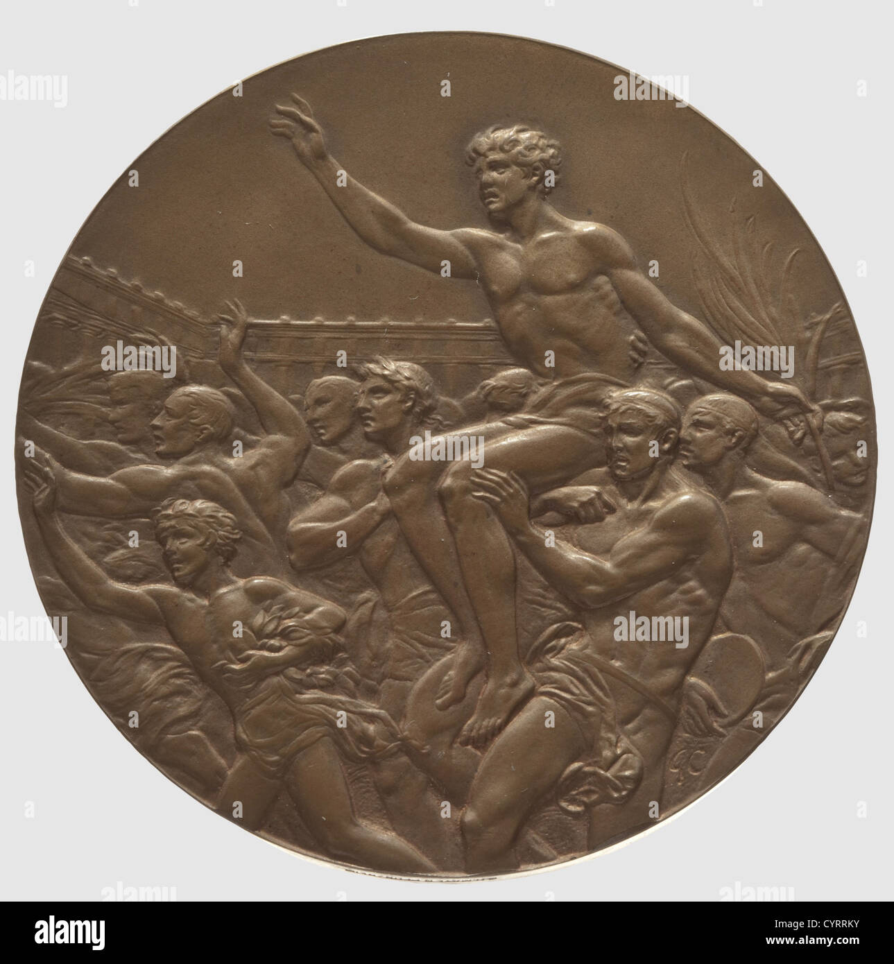 Käthe Krauss(1906 - 1970),a cased Bronze Medal of the 1936 Olympic ...