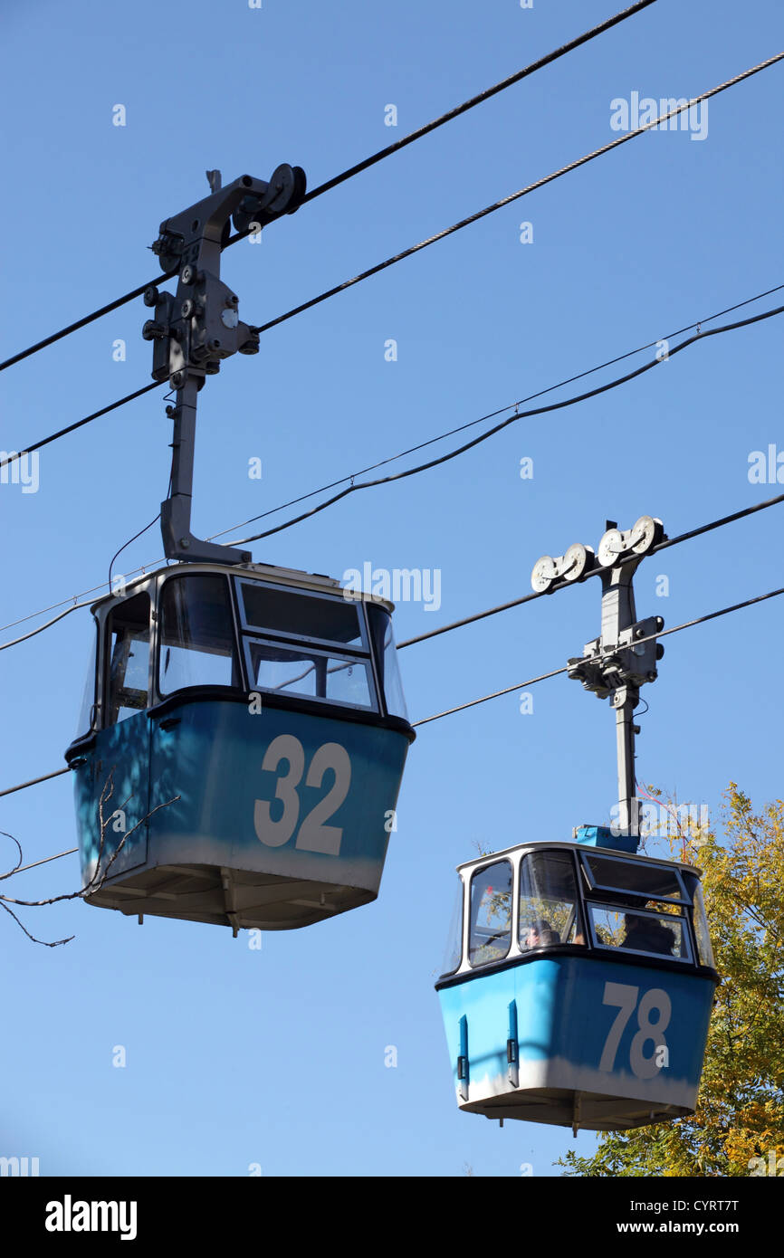Teleferico cable cars Madrid Spain bird's eye view Stock Photo - Alamy