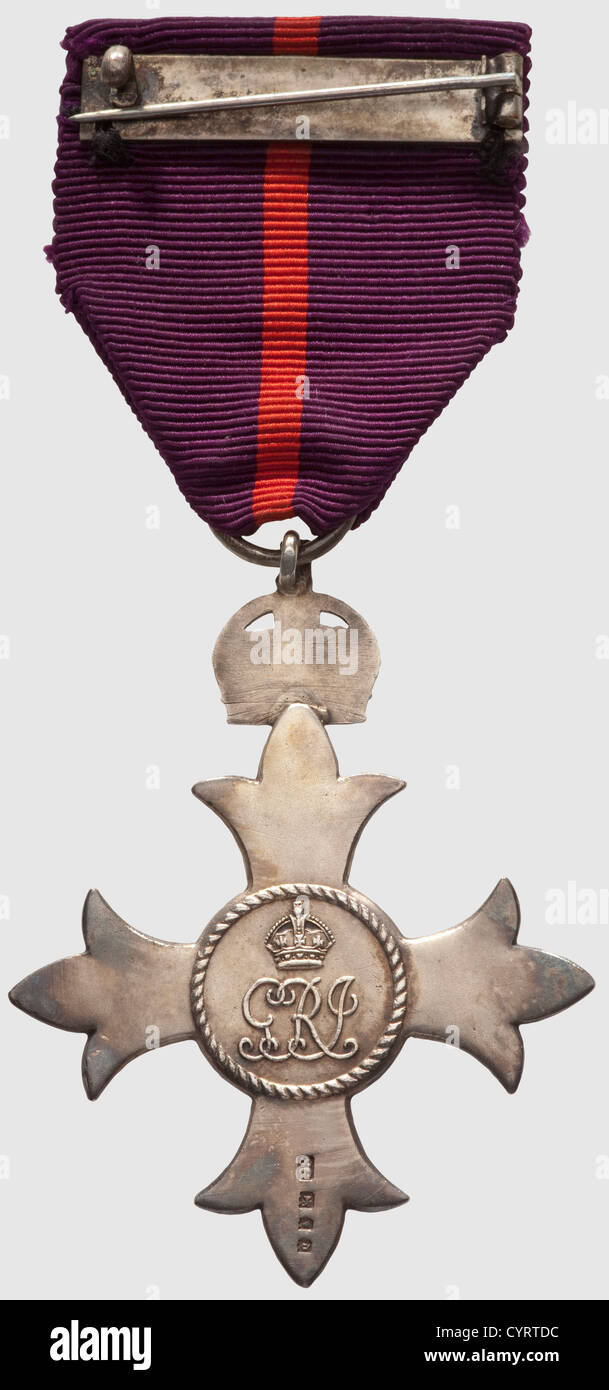 Ensemble d'Ordres de l'Empire Britannique, 1er type, OBE civil, dans ...
