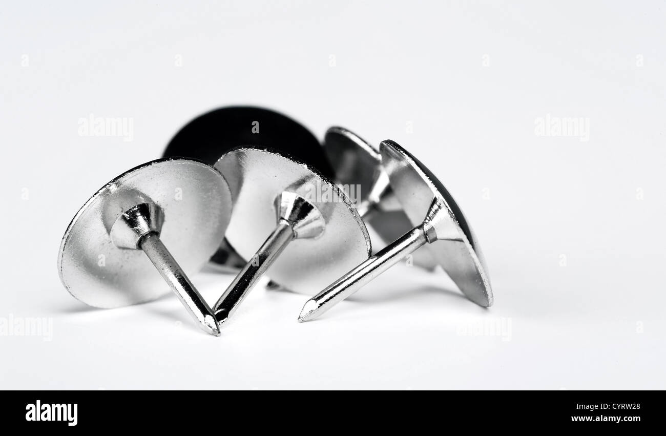 Drawing pin macro isolated Stock Photo - Alamy