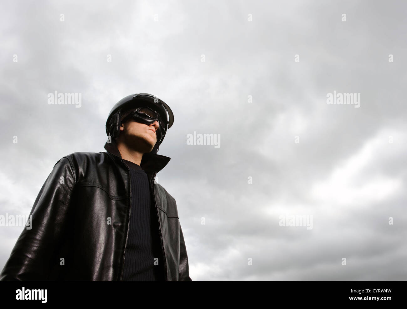Male model poses as a pilot Stock Photo - Alamy