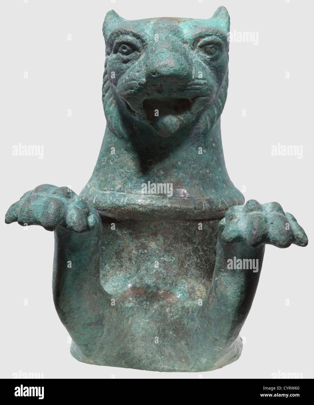 A pair of wagon fittings, Roman Empire, 1st/2nd century AD. Bronze with ...