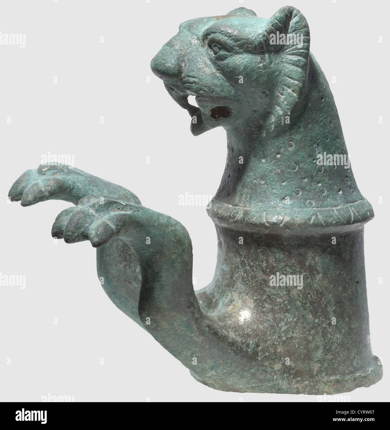 A pair of wagon fittings, Roman Empire, 1st/2nd century AD. Bronze with ...