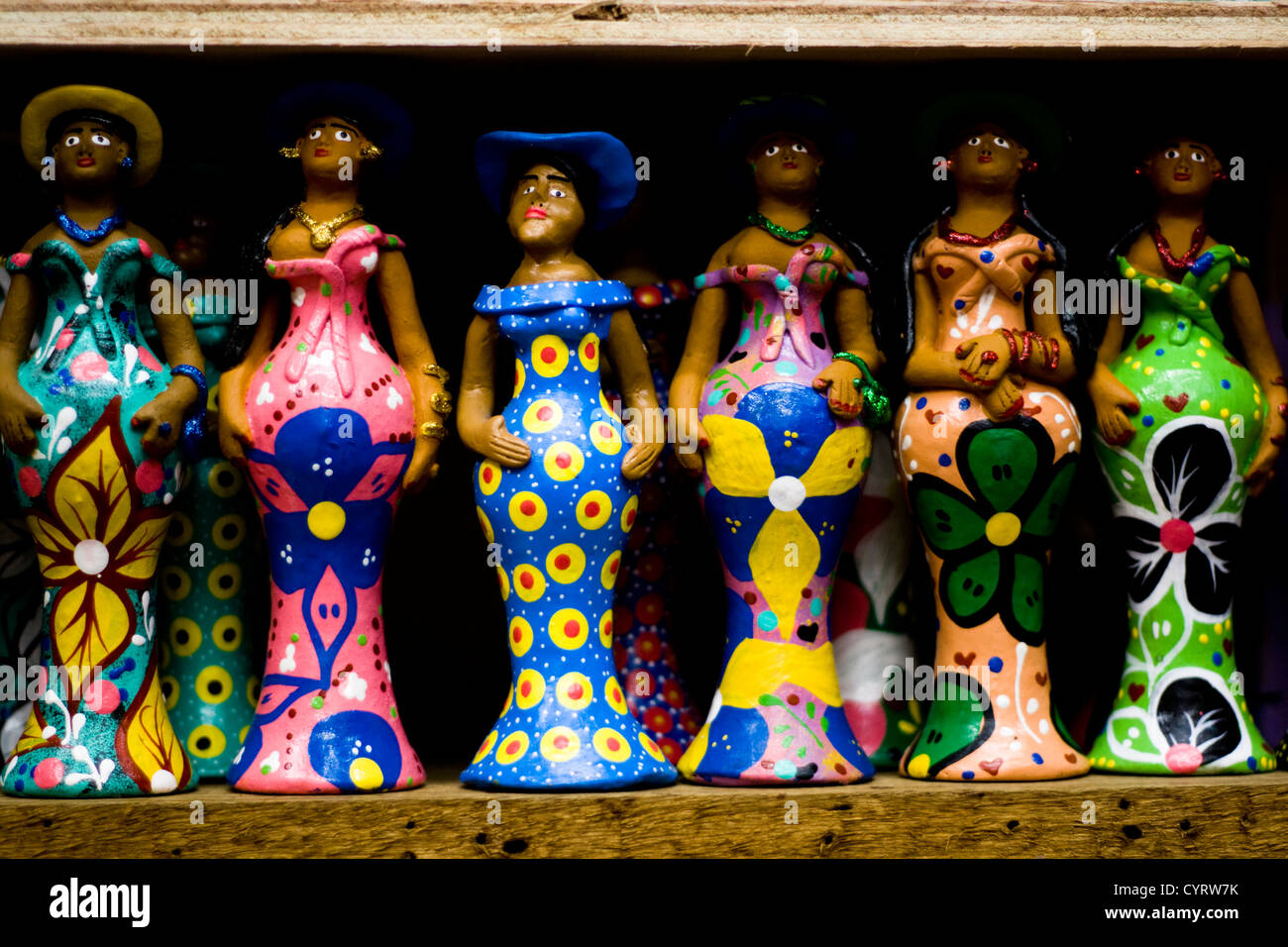 local handicraft objects in the Aracaju street market, Sergipe state ...