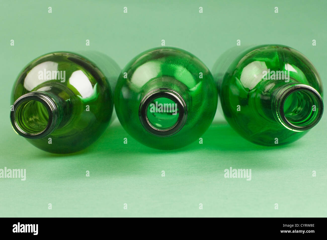 Three empty wine bottles hi-res stock photography and images - Alamy