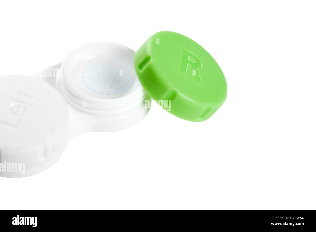 Open contact lens case Stock Photo - Alamy