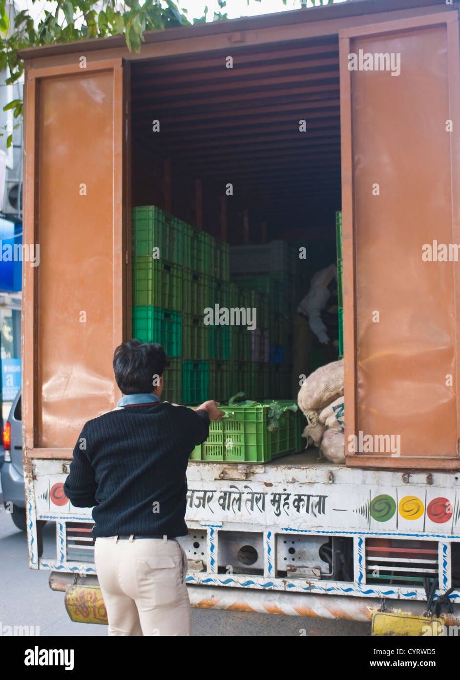 Indian container truck india hi-res stock photography and images - Alamy