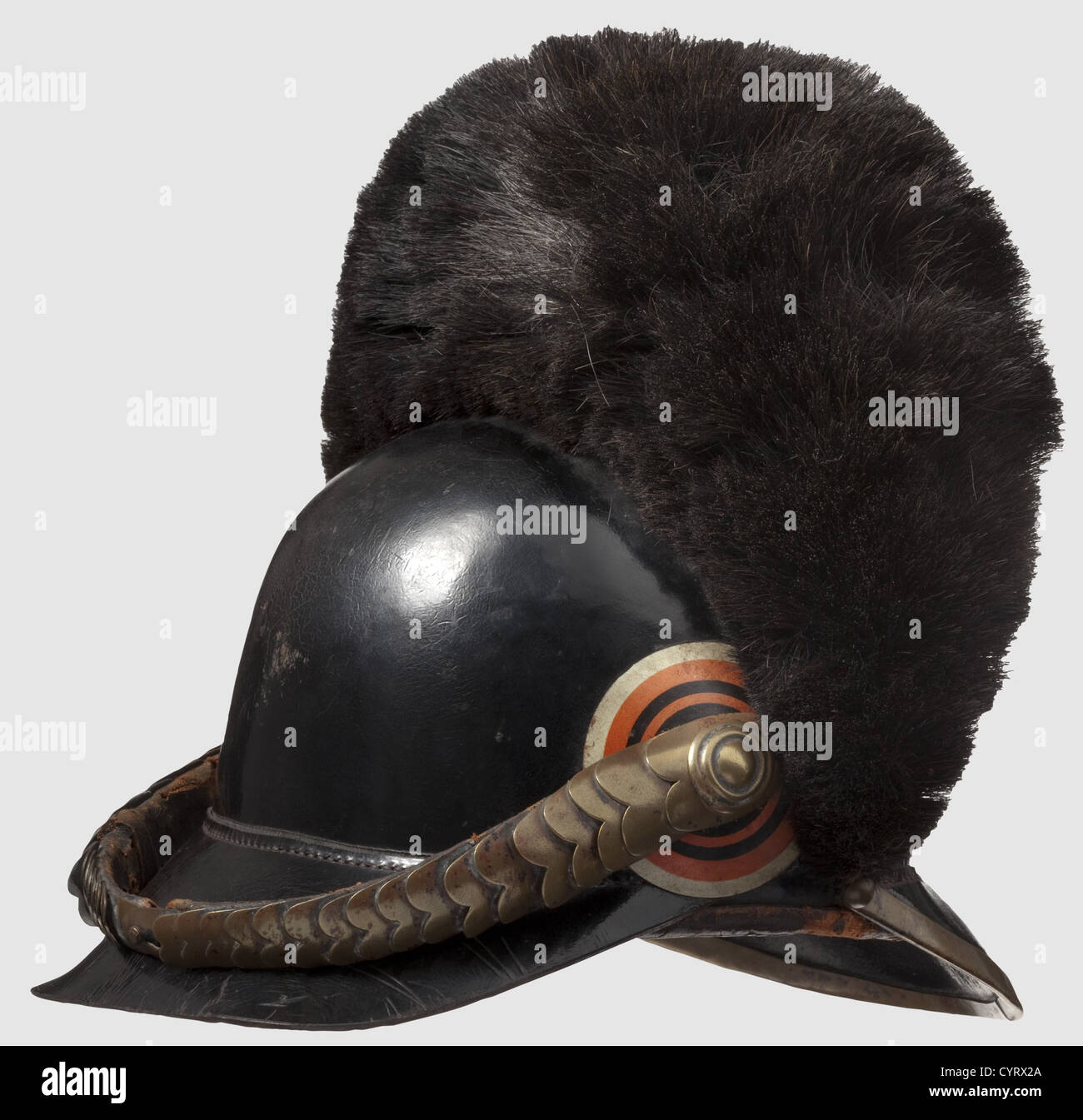 A Russian helmet for men of the mounted artillery,as worn from 1910 on ...