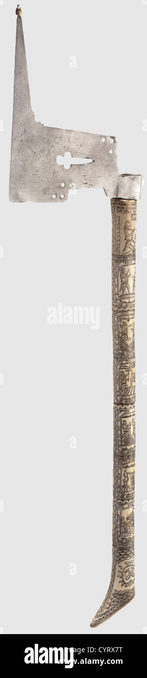 A Saxon miner's axe,circa 1700 Typically shaped blade with cross and ...