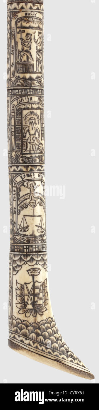 A Saxon miner's axe,circa 1700 Typically shaped blade with cross and ...