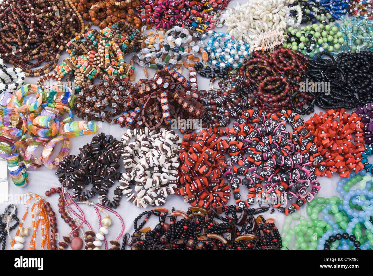 Close-up of craft products at a market stall, New Delhi, India Stock ...