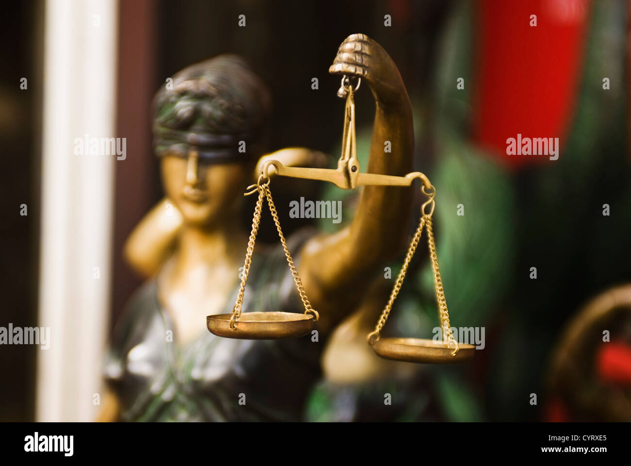Close-up of a statue of Goddess of Justice, New Delhi, India Stock ...