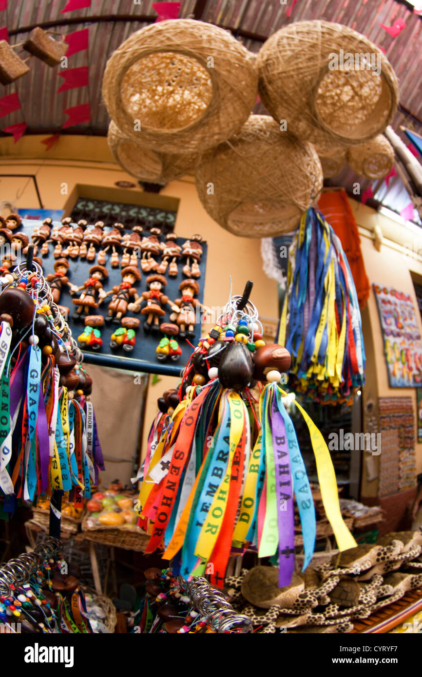 local handicraft objects in the Aracaju street market, Sergipe state ...