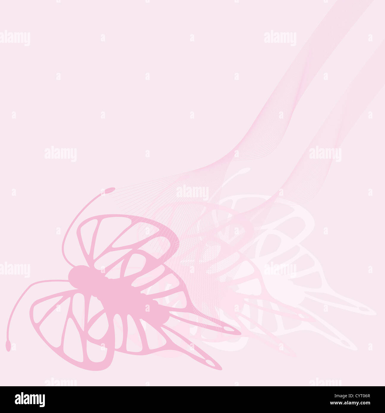 butterflies in several pink colors for girls with ribbon Stock Photo ...