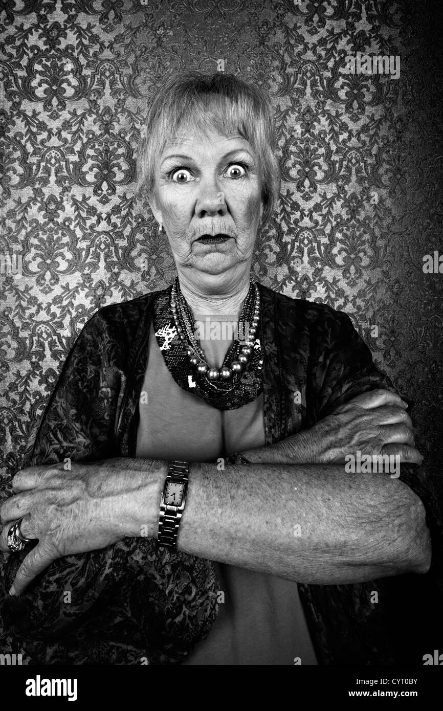 Eccentric woman Black and White Stock Photos & Images - Alamy