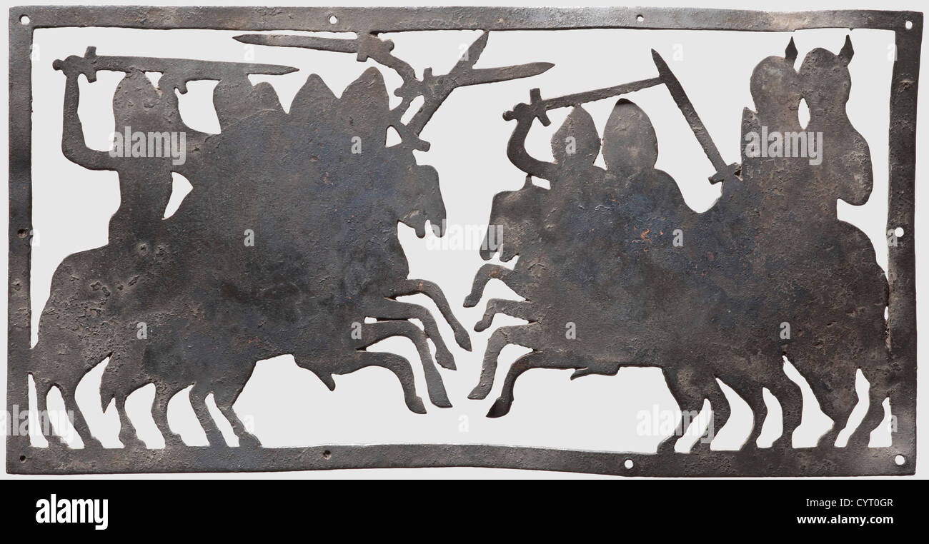 A German high gothic knight's battle,circa 1250 Fine openwork and ...