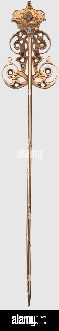 King Ludwig II of Bavaria(1845 - 1886),gift pin to the baritone Theodor ...