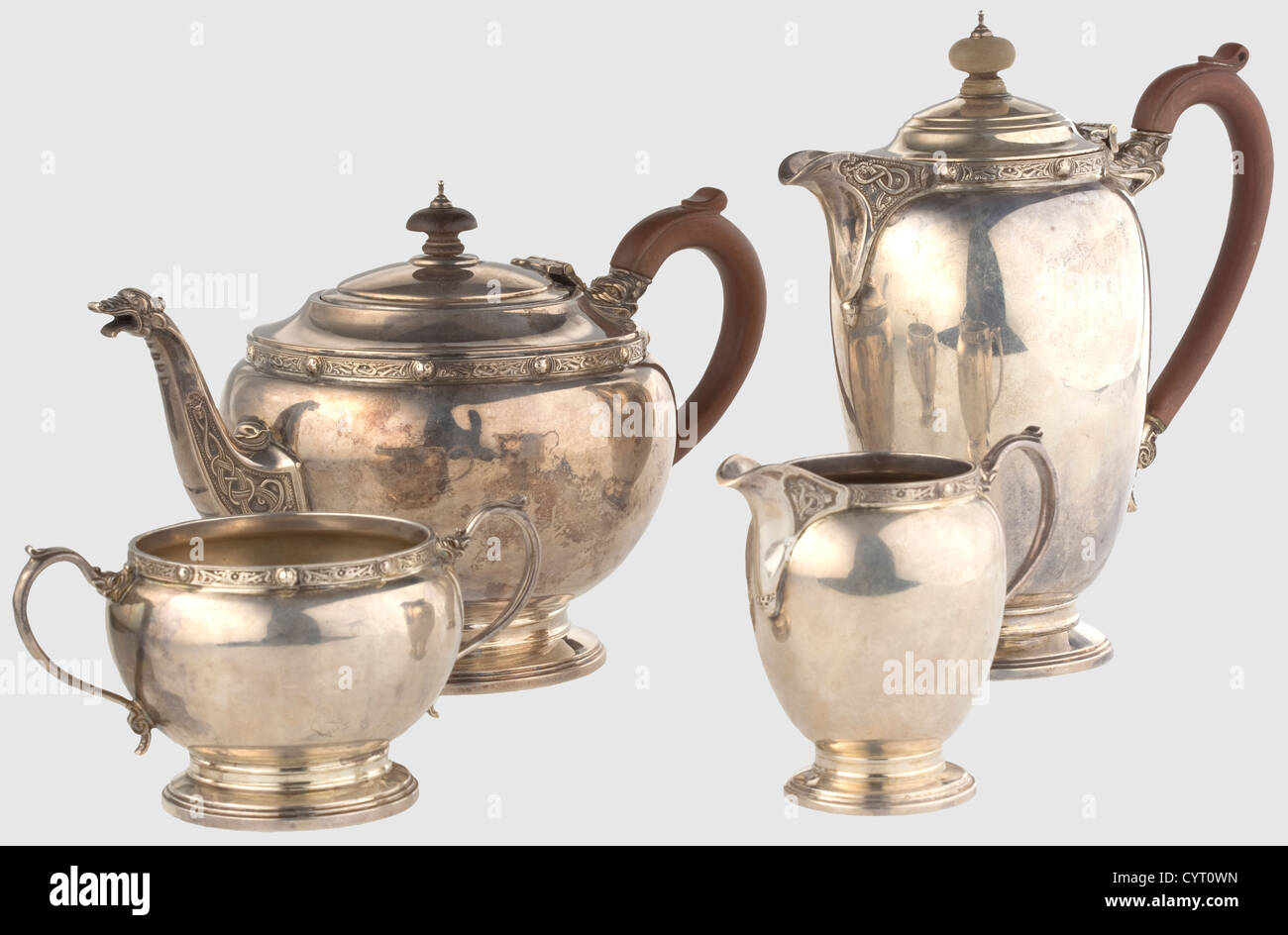 Sterling silver tea set hi-res stock photography and images - Alamy
