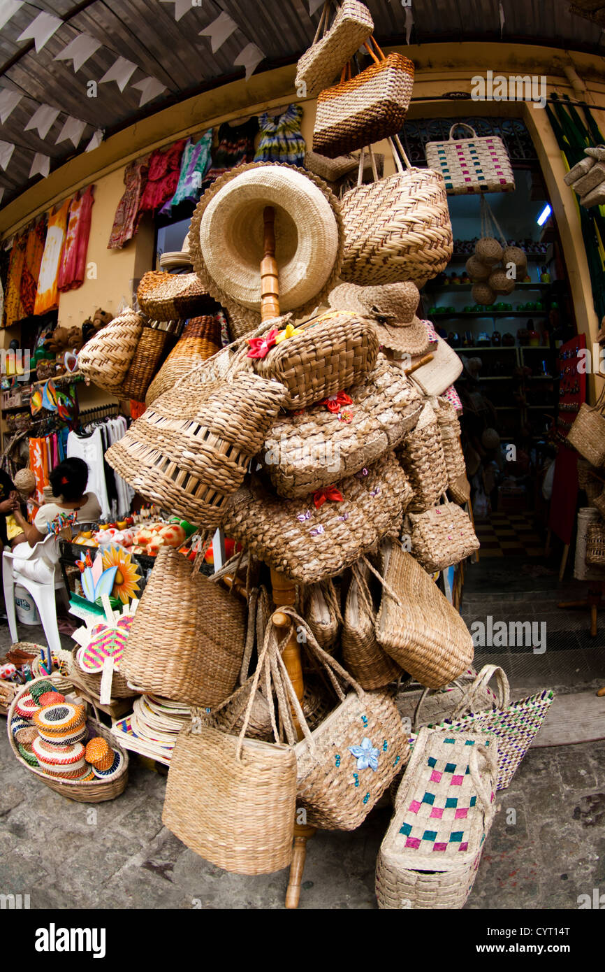 local handicraft objects in the Aracaju street market, Sergipe state ...