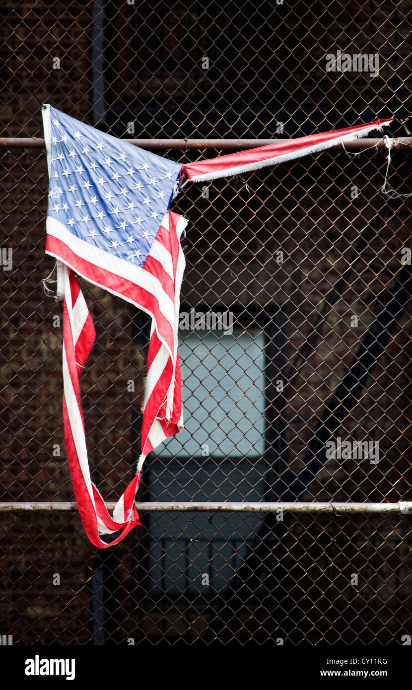 Tattered american flag hi-res stock photography and images - Alamy