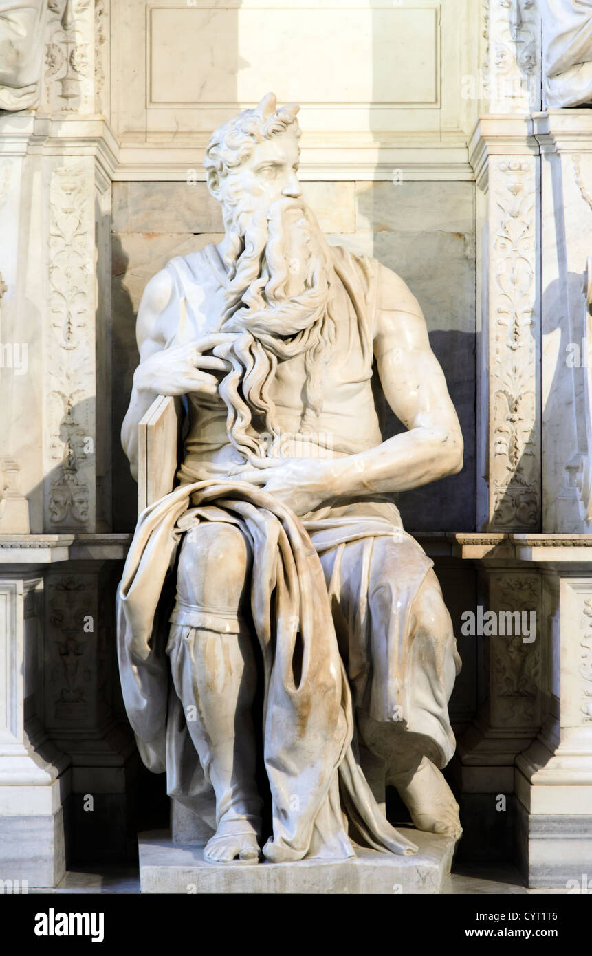 Michelangelo's Moses statue in San Pietro in Vincoli church - Rome ...