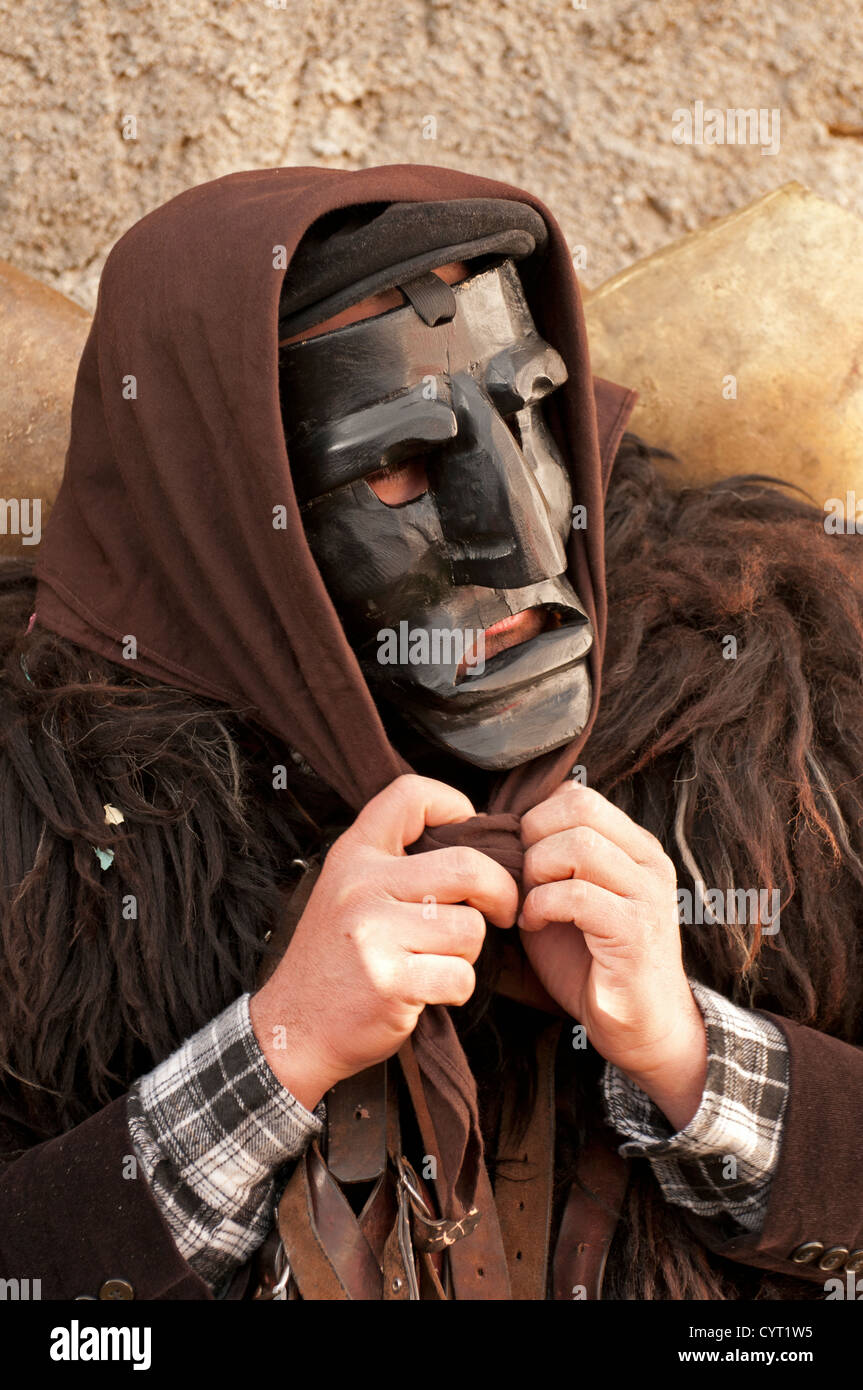 Mamuthones carnival mask of Mamoiada,Barbagia,Sardinia,Italy Stock ...