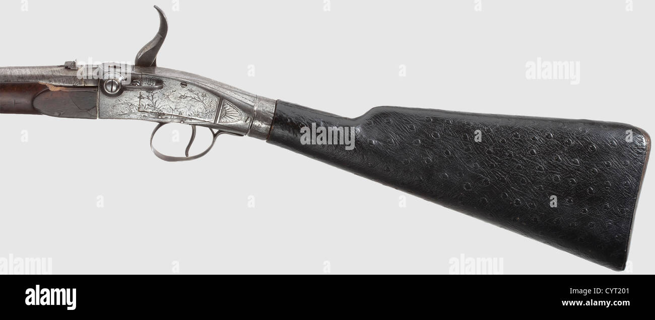 A breechloader wind gun with spare barrel,London,circa 1820.Unscrewable ...