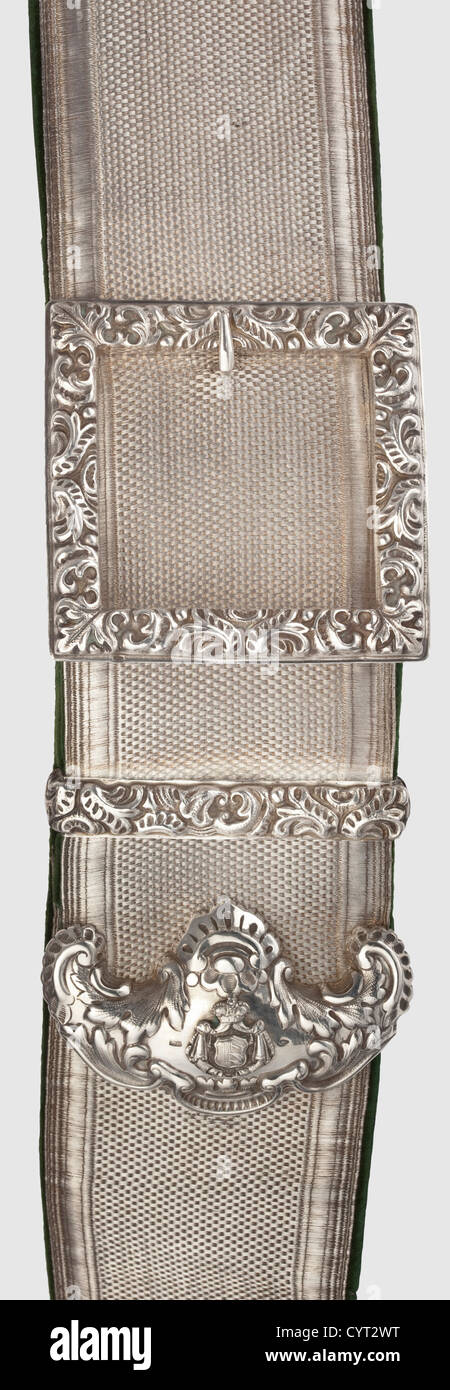 A hunting-themed bandolier of Prince Kinsky,Vienna,circa 1880 Silver ...