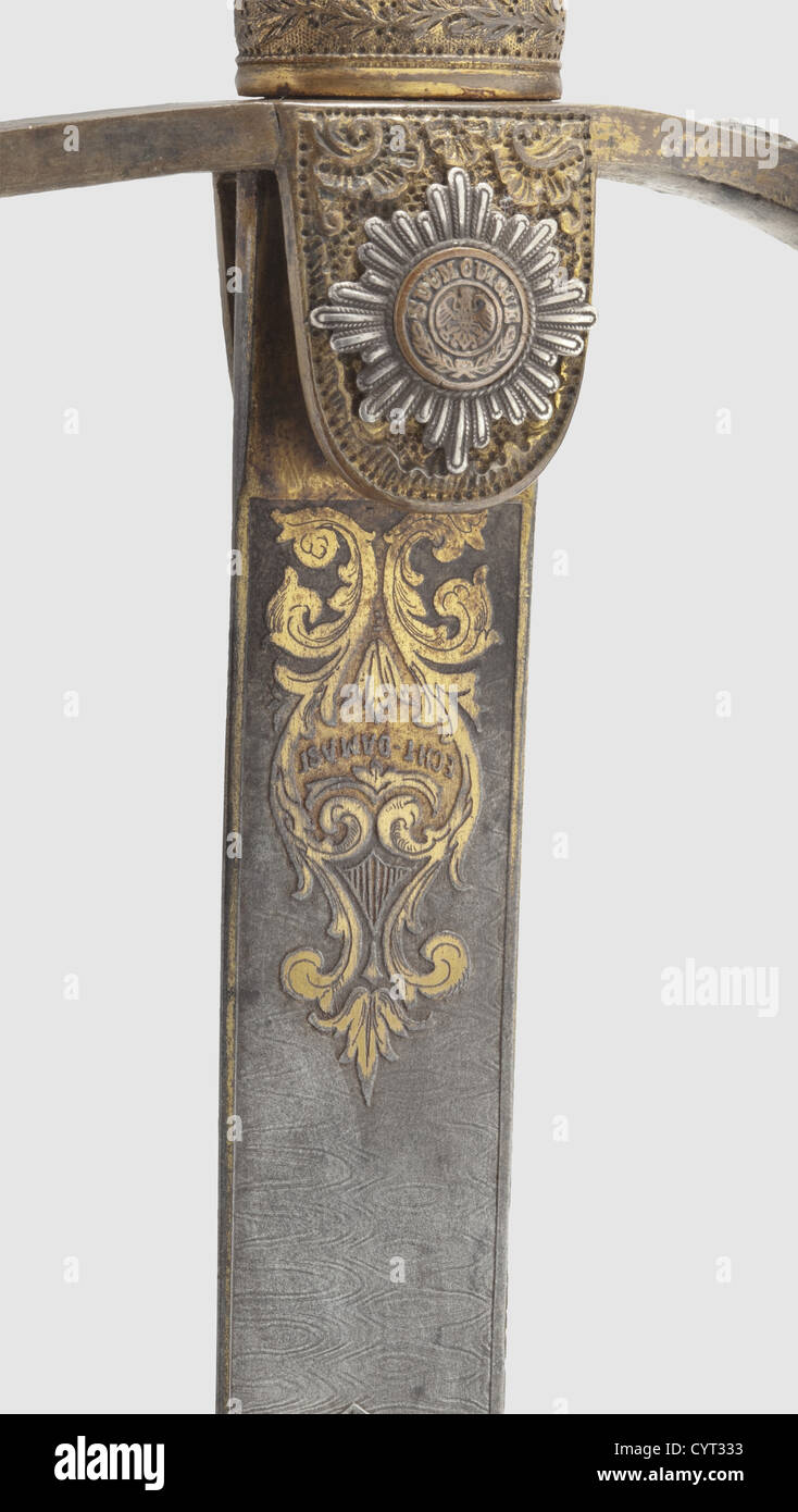 A lion head sabre with damascus blade,belonging to the zu Stolberg ...