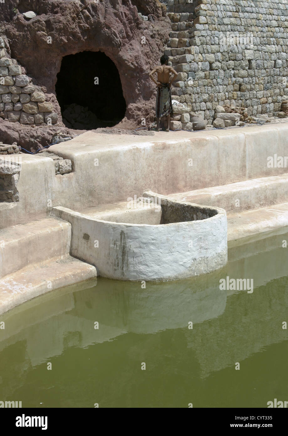 Water Cistern In The Mountain Village Of Hababa, Yemen Stock Photo - Alamy