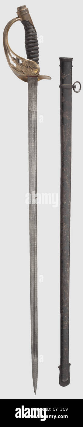 A small-sword M 1899 for a Prussian infantry officer,with Damascus ...