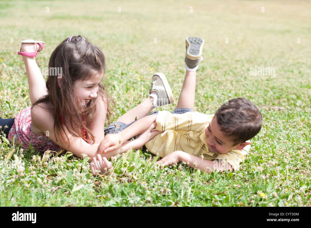 happy Children play in the park, outdoor Stock Photo - Alamy