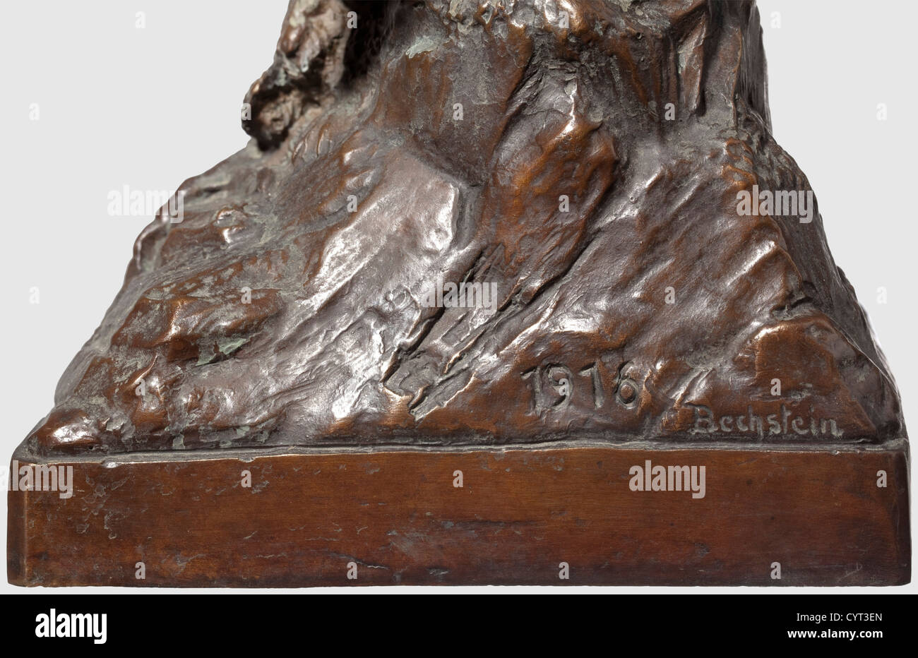 A bronze figurine,of a fighter pilot of the 3rd Flight Batallion Bronze ...