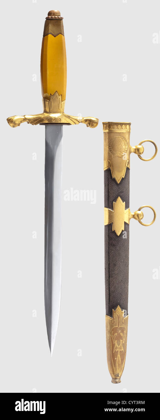 A model 1934 dagger for diplomats,of the Soviet Union Nickel-plated ...