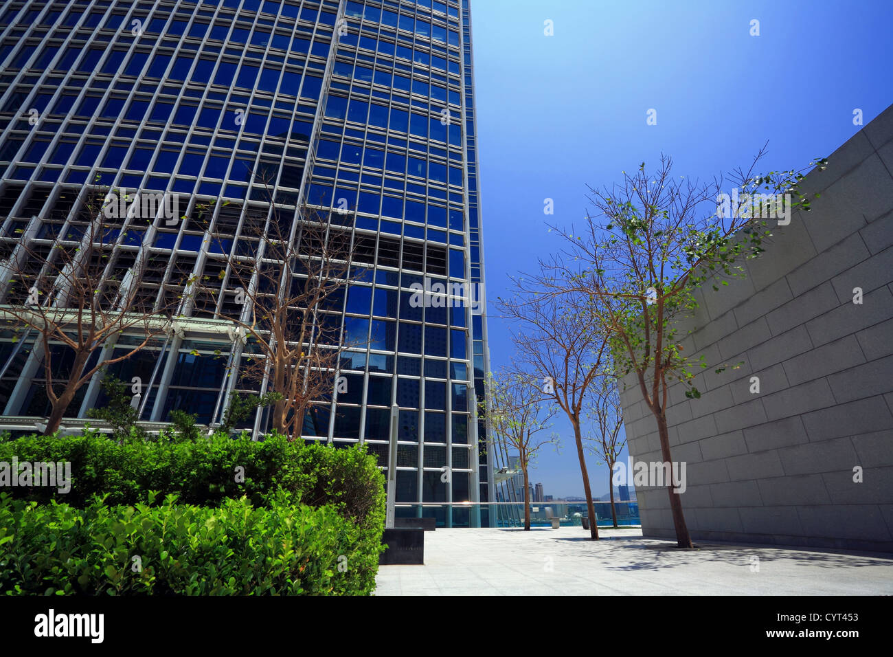 rest place in business center Stock Photo - Alamy