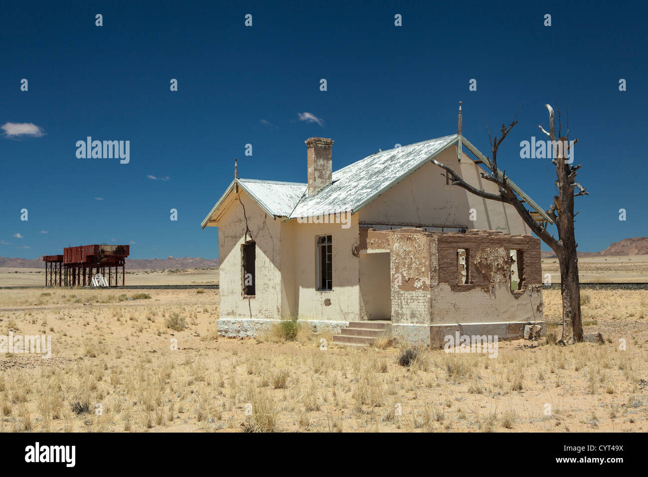 Abandoned station at Garub, on the recently rebuilt railway line ...
