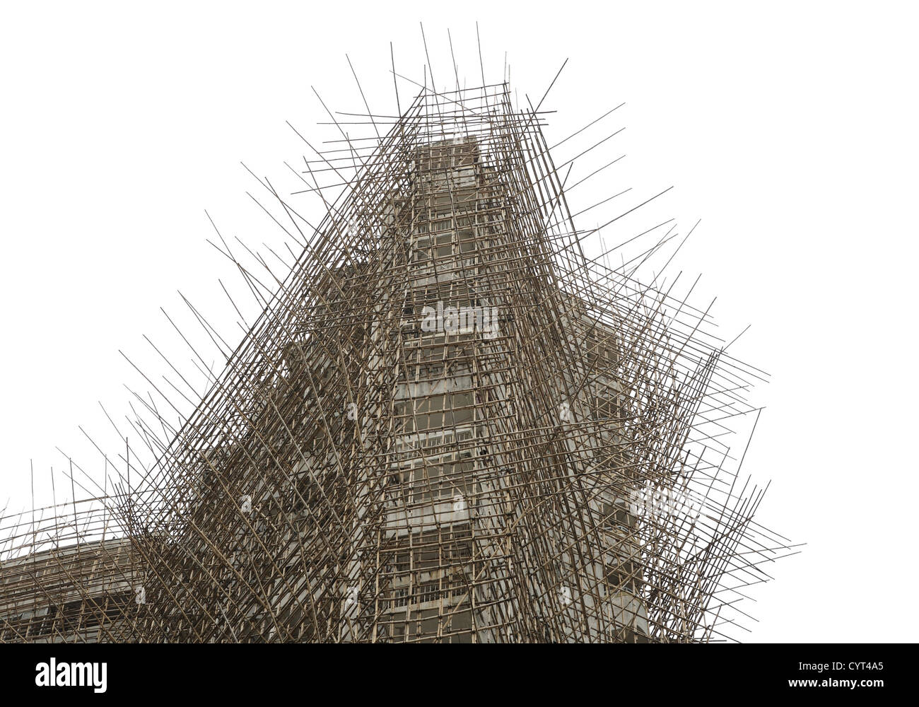 bamboo scaffolding in construction site Stock Photo - Alamy