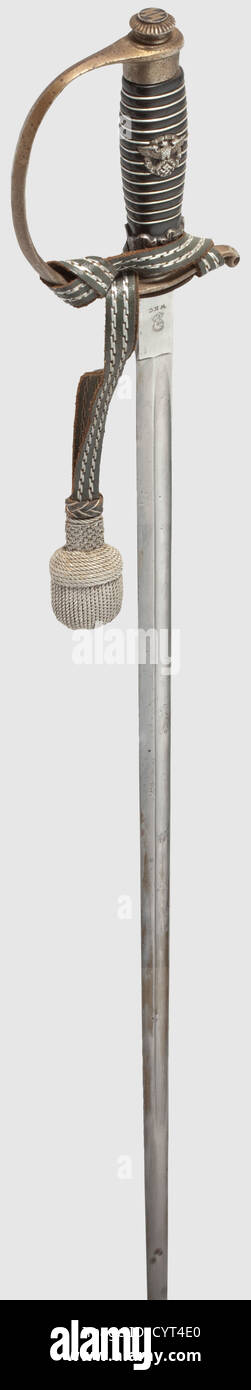 A sword for police leaders,with SS acceptance stamp Single-edged blade ...