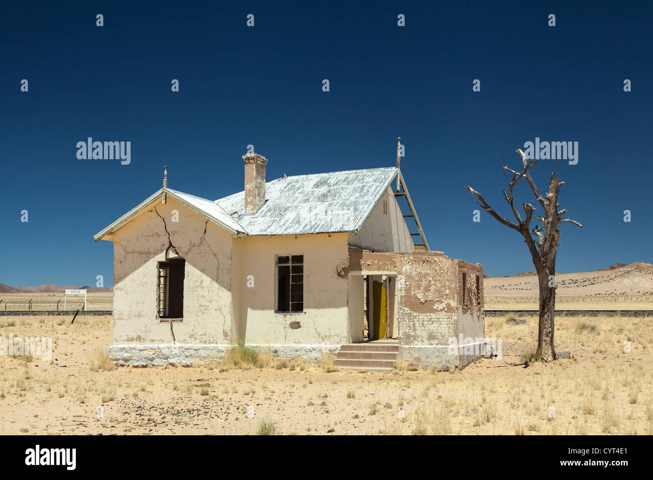 Abandoned station at Garub, on the recently rebuilt railway line ...