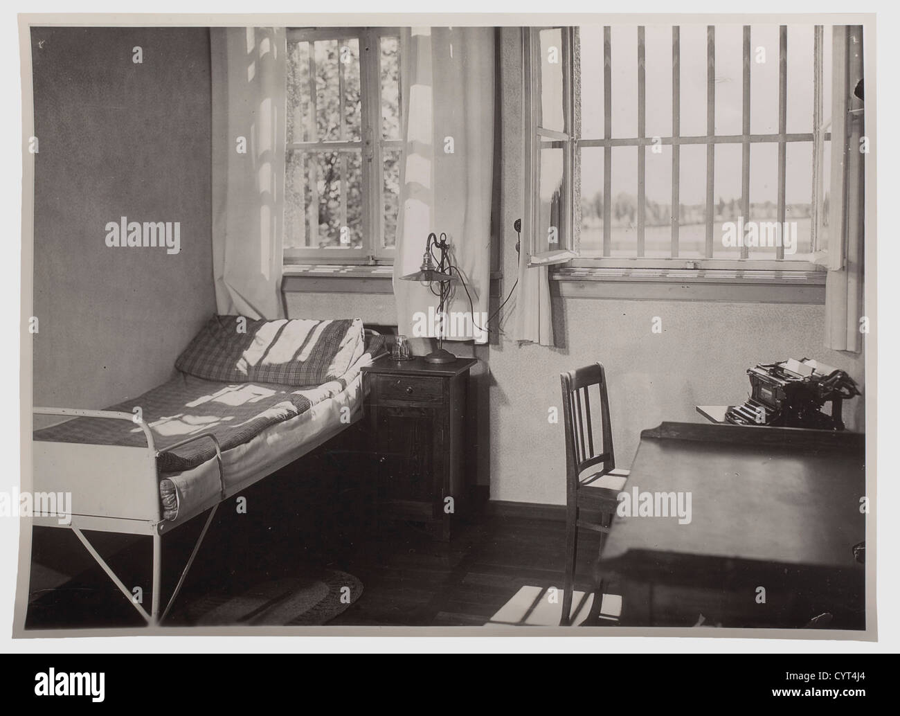 Adolf Hitler, a nightstand lamp from his cell Nr. 7 in Landsberg Stock ...