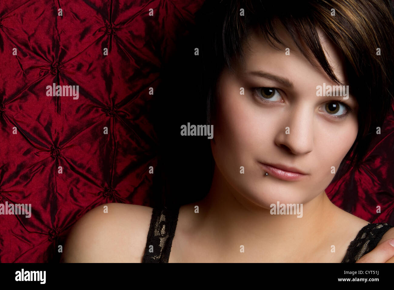 Beautiful Young Woman Stock Photo - Alamy